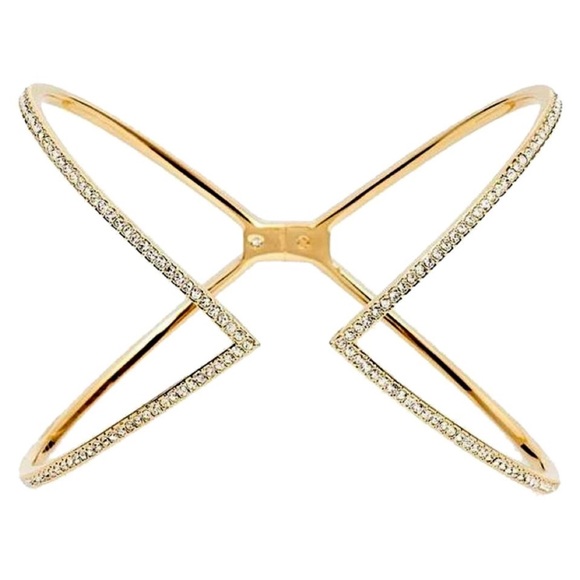 Nadri | Jewelry | Nwt Nadri Gold Plate Starry Night Hinge Cuff Bracelet ...